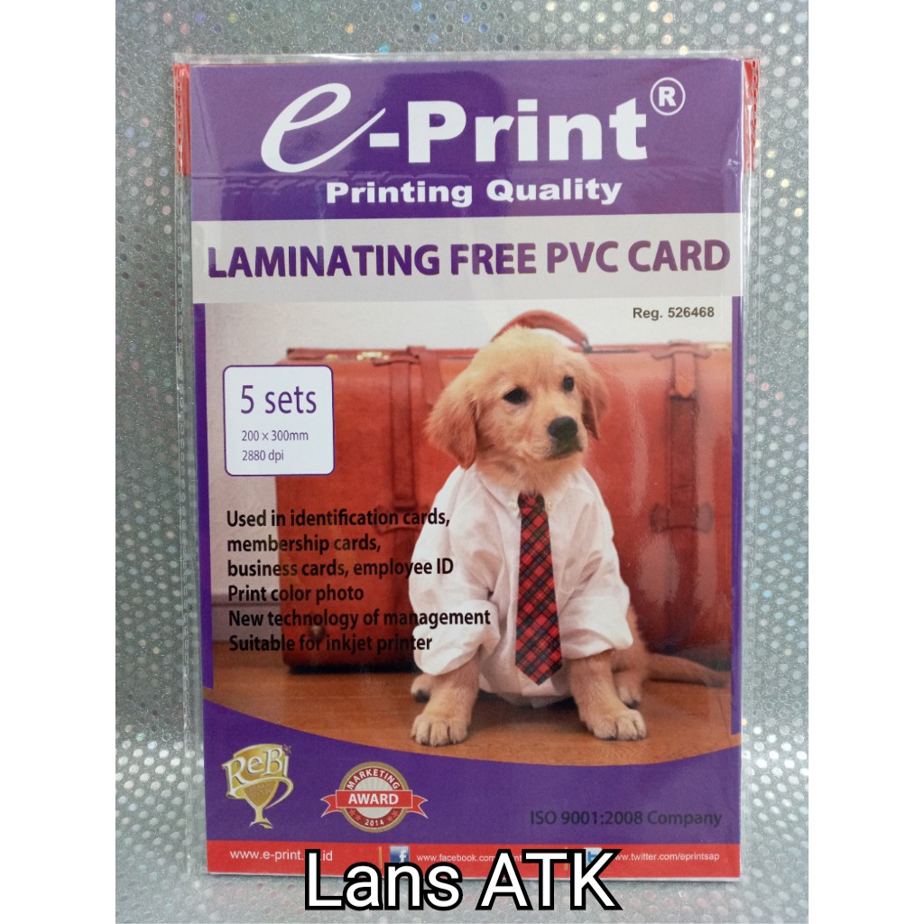 Jual Kertas Laminating Free PVC Card e-Print ID Card Paper Indonesia ...