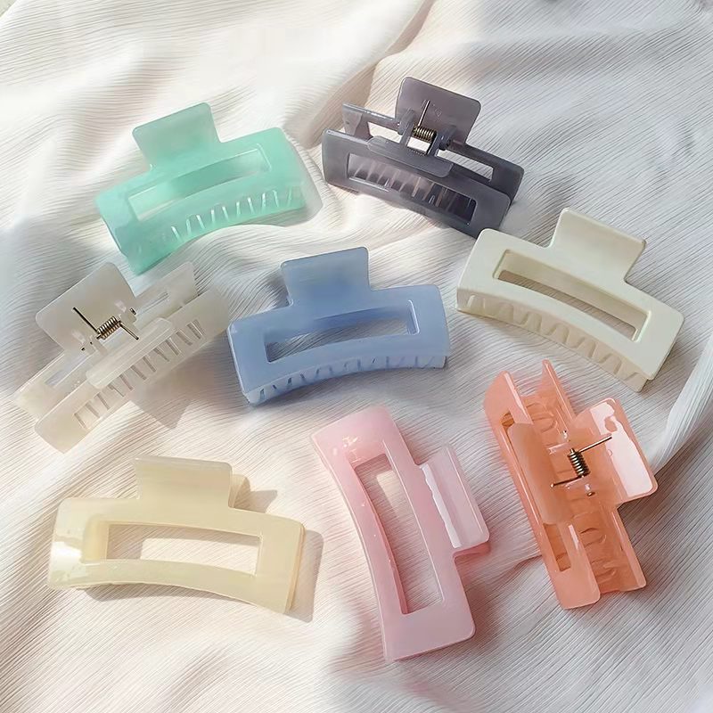 Jual (Hello Girl)F47 INS Korean Square Acrylic Hair Claw Clip girl ...