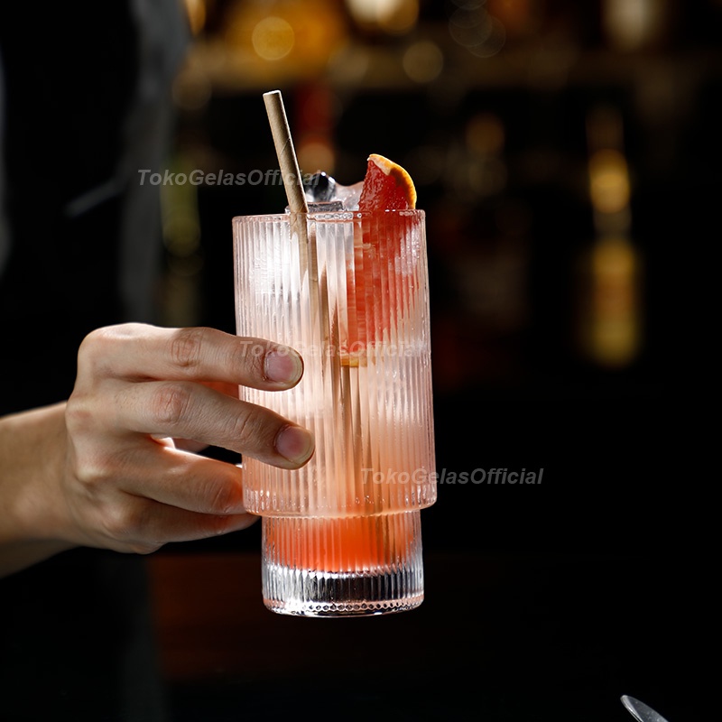 Jual Gelas Estetik 320 ml - Gelas Kaca - Gelas Es Teh - Gelas Lemon Tea ...