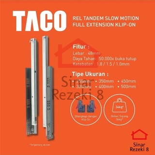 Jual Rel Laci Tandem TACO Slow Motion + Clip On Double 35 40 45 50 CM ...