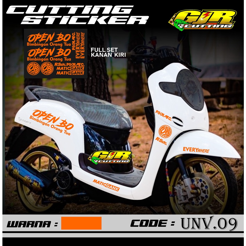 Jual (COD) Cutting Sticker Striping Motor Scoopy OPEN BO - Aksesoris ...