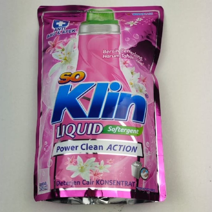 Jual SOKLIN LIQUID SOFTERGENT POWER CLEAN ACTION 720ML | Shopee Indonesia