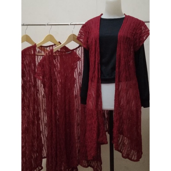 Jual Outer brokat /Vest broklat /Rompi brokat/brukat salur strecth ...