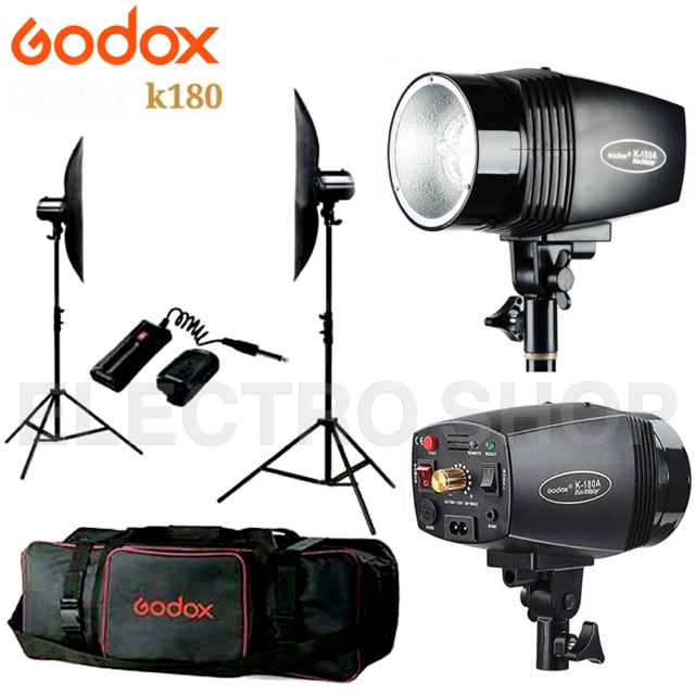 PAKET LAMPU STUDIO GODOX K180 ELECTRO | Shopee Indonesia