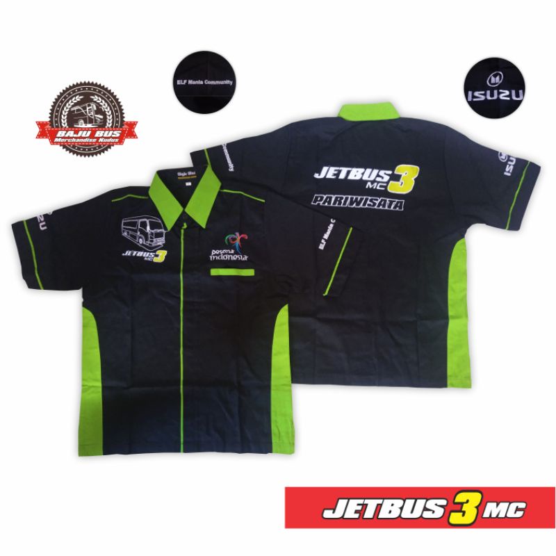 Jual Kemeja Elf Jetbus 3 Mc / Baju ElF / Baju Bus | Shopee Indonesia