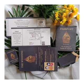 Jual Undangan Pernikahan Passport Navy Pakai Foto Indonesia|Shopee ...