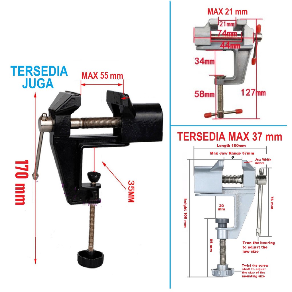 Jual Catok meja ragum mini clamp meja mini klem | Shopee Indonesia