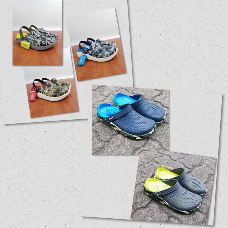 Jual TERMURAH Sendal Crocs Literide Army / Camo / Croc / Clog / Literide Motif / Sendal Perawat ...