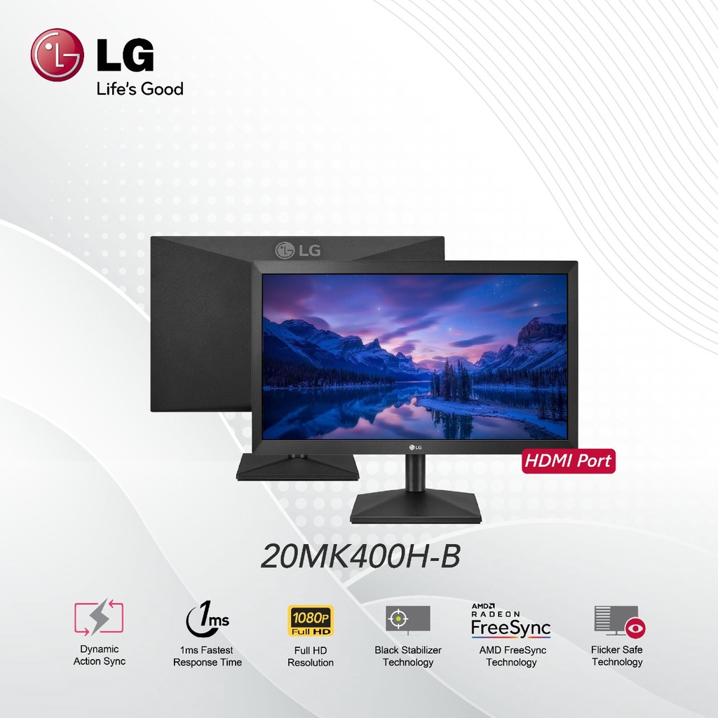 Jual MONITOR LED LG 20" 20MK400H-B FULL HD 1080P With AMD FreeSync ...