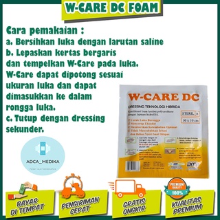 Jual DRESSING FOAM W CARE DC FOAM PERBAN LUKA FOAM DRESSING PENYERAP ...