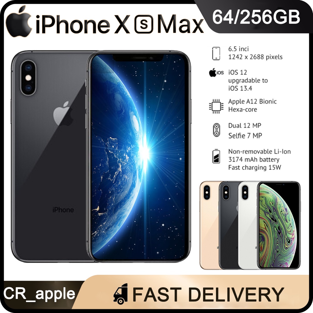 Jual Iphone xs max Second Fullset Original Mulus / Like new 256GB 64GB ...