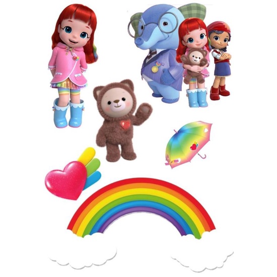Jual Topper Rainbow Rubby/ hiasan kue karakter rainbow ruby | Shopee ...