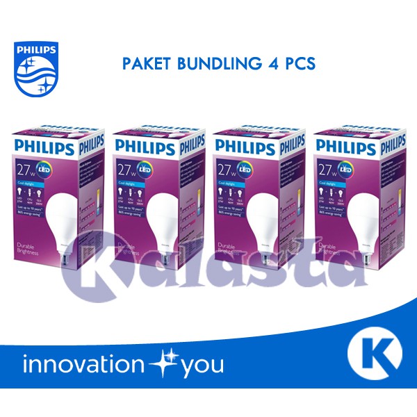 Jual Promo Paket 4 Pcs Lampu Led Philips 27w Putih (27watt, 27 watt ... Jual Promo Paket 4 Pcs Lampu Led Philips 27w Putih (27watt, 27 watt ...