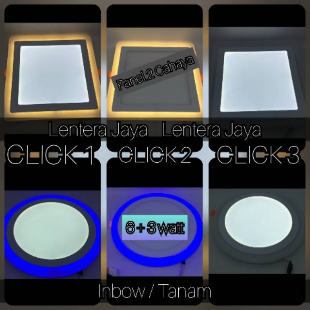 Jual Lampu led panel list downlight inbow 6watt 6 watt 6w - panel list ...