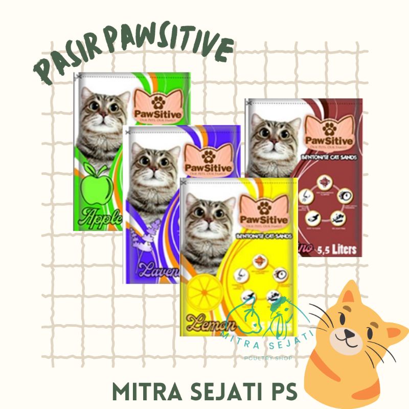 Jual Pasir Kucing Pawsitive 5,5 Liter | Shopee Indonesia