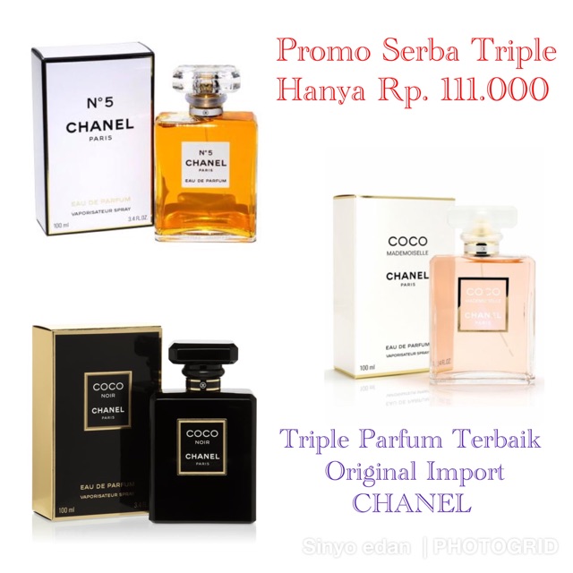 Jual PROMO - PARFUM PREMIUM - PAKET CHANEL 100 ML Indonesia|Shopee ...