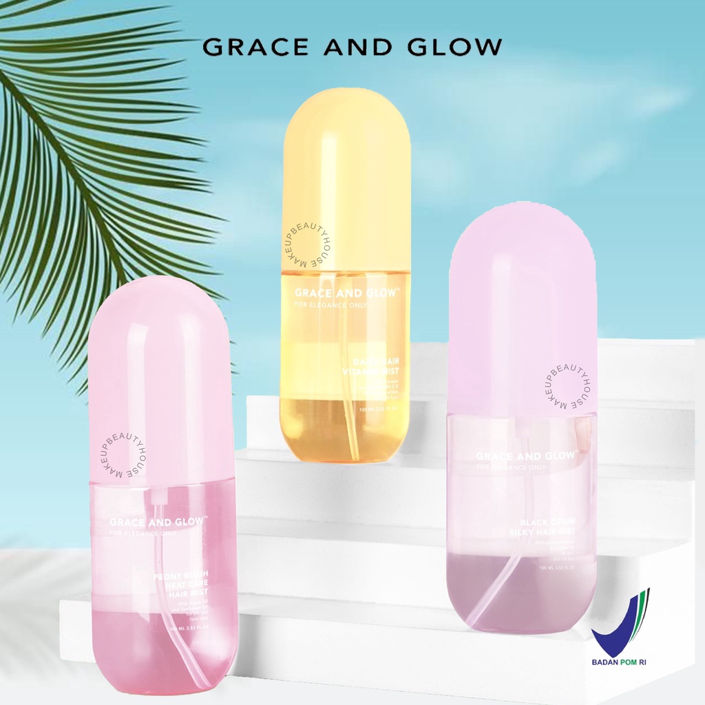 Jual GRACE & GLOW Hair Mist 100ml - Daisy Hair Mist Sweet Scent | Peony ...