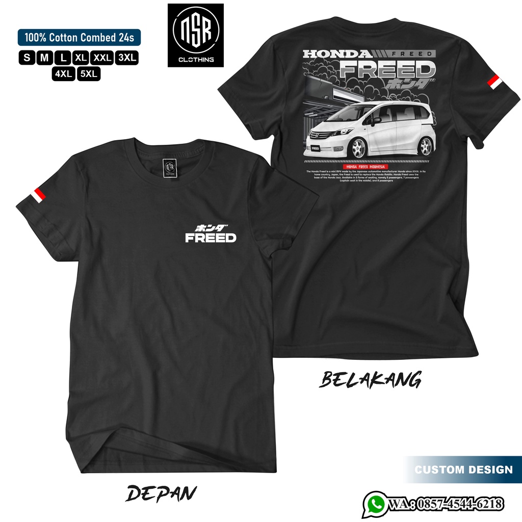 Jual KAOS HONDA FREED NS02/BAJU HONDA FREED/BAJU MOBIL | Shopee Indonesia