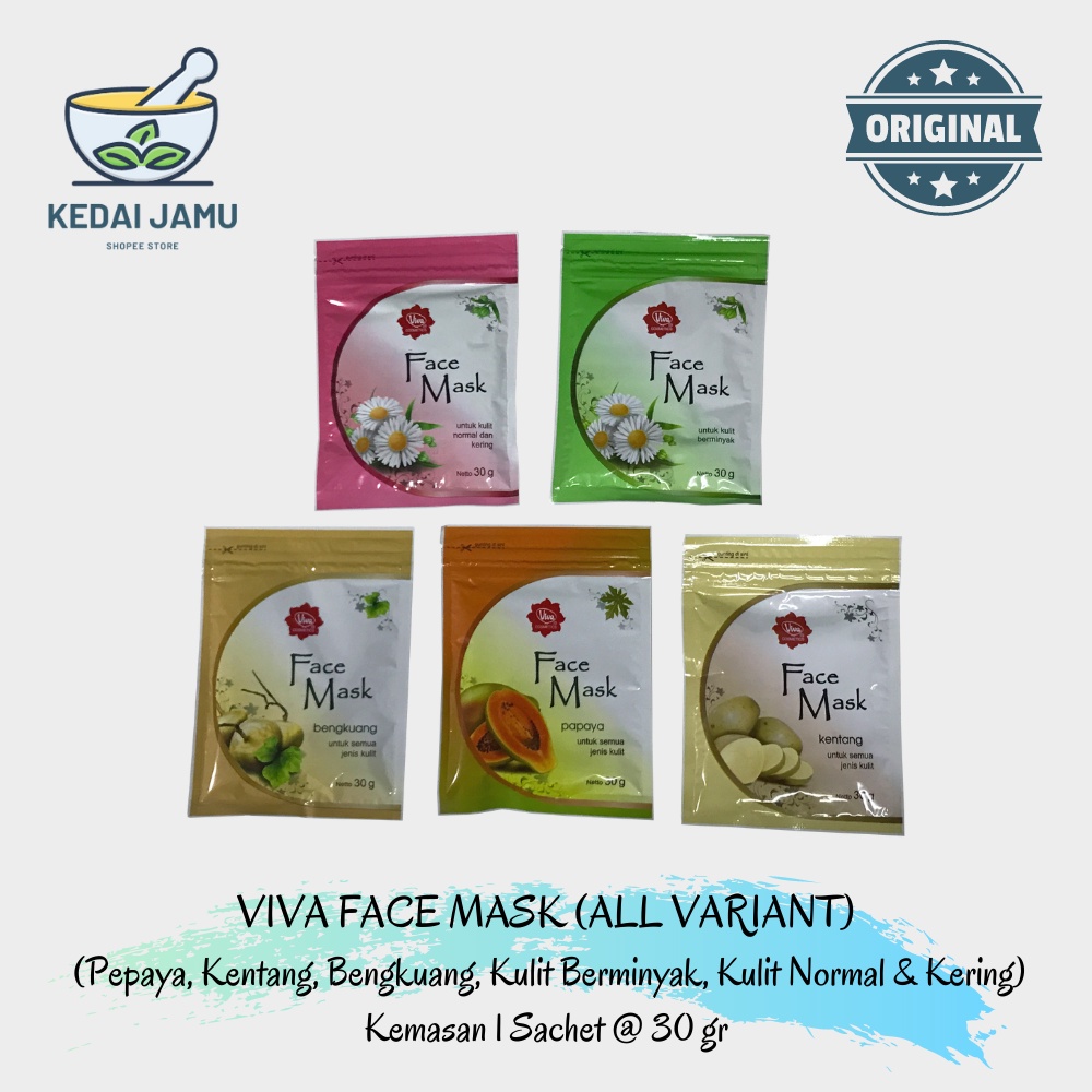 Jual Viva Face Mask 30g ALL VARIANT | Masker Wajah VIVA | Shopee Indonesia