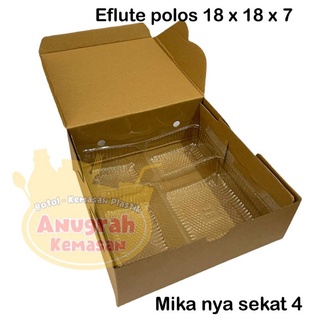 Jual Kotak nasi POLOS / Kardus nasi / box nasi R8 (18x18cm) | Shopee ...