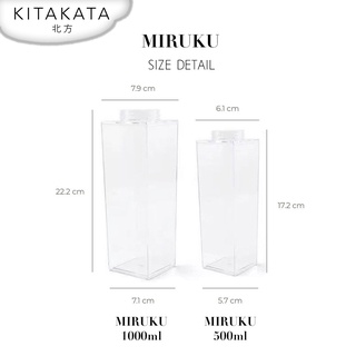 Jual KITAKATA MIRUKU Botol Bentuk Kotak Susu Bening transparan Botol ...
