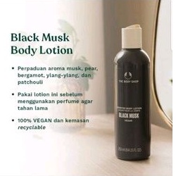 Jual TBS The Body Shop Original 100% - Black Musk Body Lotion 250ml ...