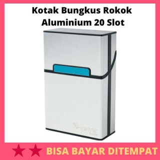 Jual Kotak Bungkus Rokok Aluminium Cigarette Case 20 Slot / Wadah ...