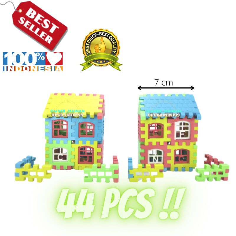 Jual Mainan Blok Block Puzzle Rumah Rumahan | Shopee Indonesia