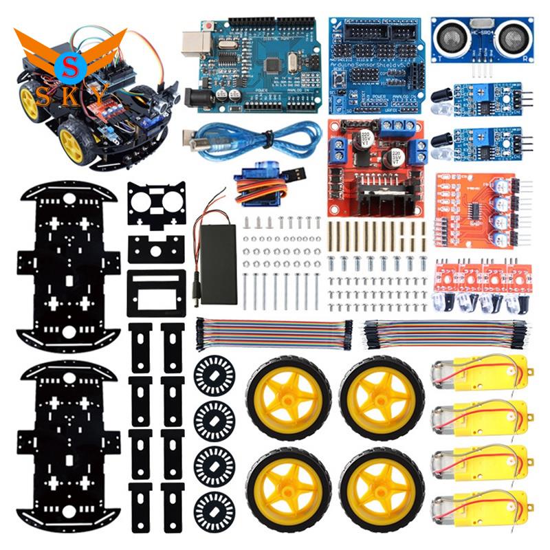 LAFVIN 4WD Multi Robot Car Kit Upgraded For Arduino Robot STEM ...