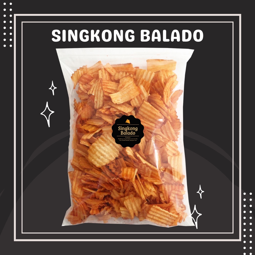 Jual [DELISH SNACKS] Keripik Singkong Balado (Grosir) 500gr / Snack ...