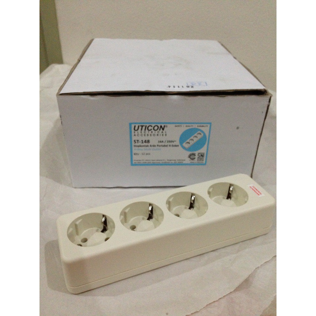 Jual Stop Kontak Uticon Arde 4 Lubang ST148 | Shopee Indonesia