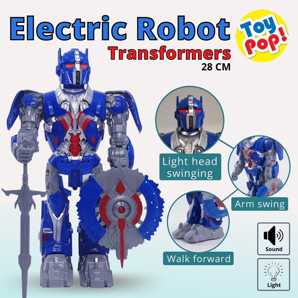Jual Mainan Anak Robot Transformation Bisa Jalan dan ada Suara lengkap ...