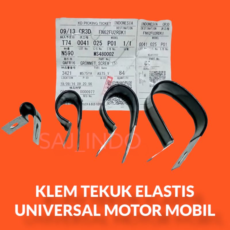 Jual Breket kabel slang kleman kabel body elastis besar kecil model ...