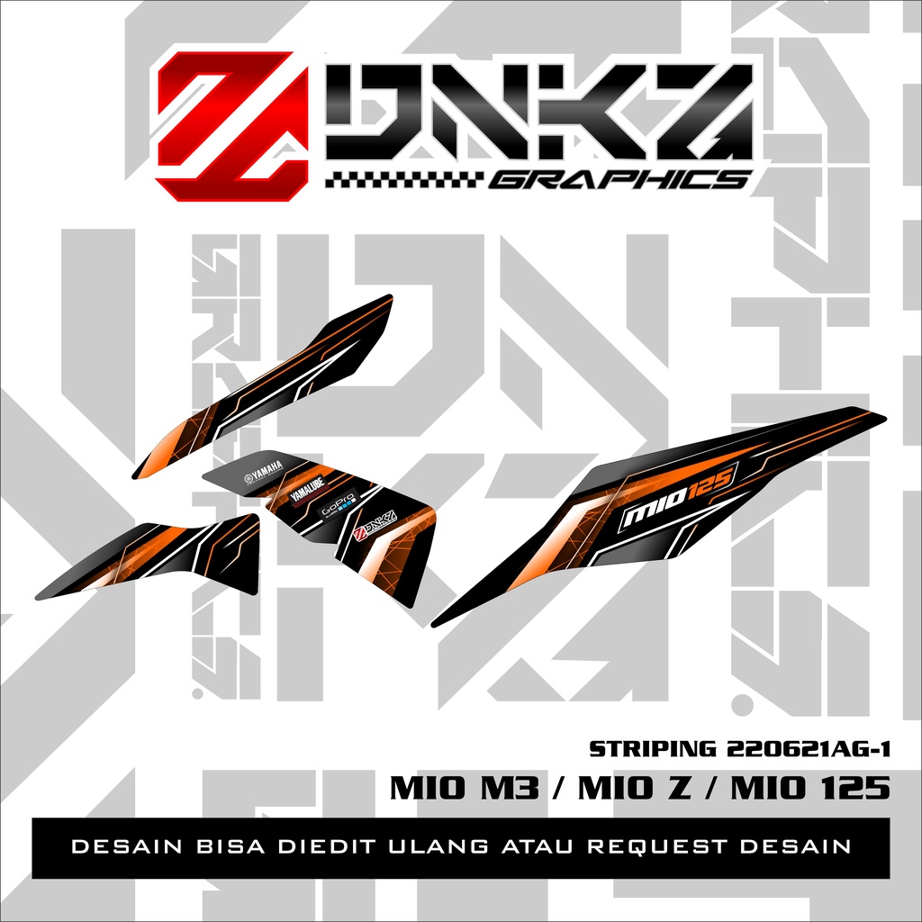 Jual Stiker Mio M3/Z Decal Striping Mio M3/Z Premium Racing ST220621AG ...