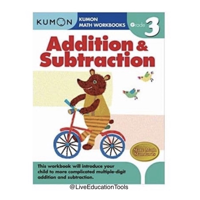 Jual KUMON MATH WORKBOOK ADDITION & SUBTRACTION GRADE 3 | Shopee Indonesia