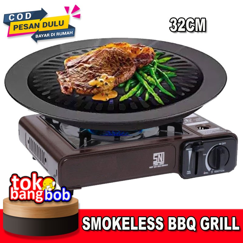 Jual Smokeless BBQ Grill Pan Bulat Kompor High Quality / Alat Panggang ...