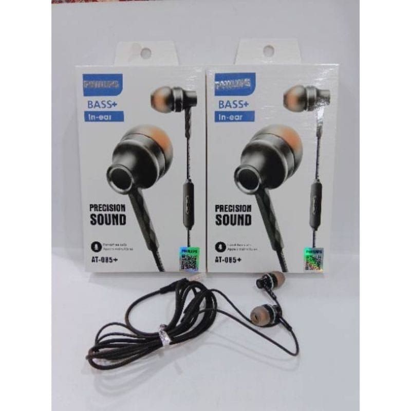 Headset Philips Precision Sound AT-085+ Earphone Handsfree AT-085+ Bass+