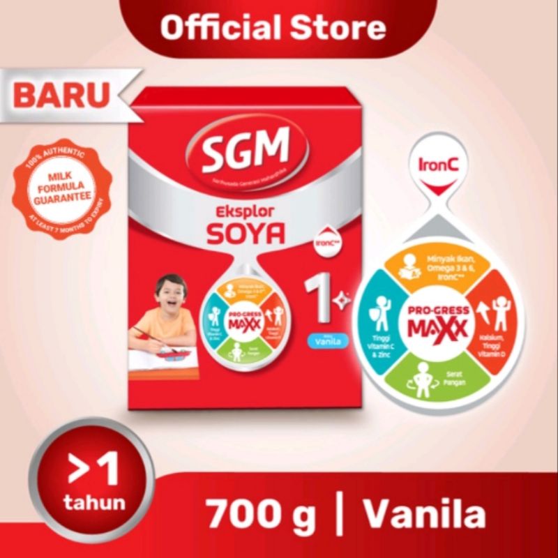 Jual Susu SGM Explore Soya 1+ Pro-GressMaxx Vanilla Formula Pertumbuhan ...