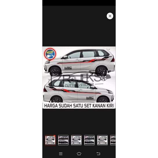 Jual stiker sticker all mobil stiker cutting stripping minimalis mobil ...