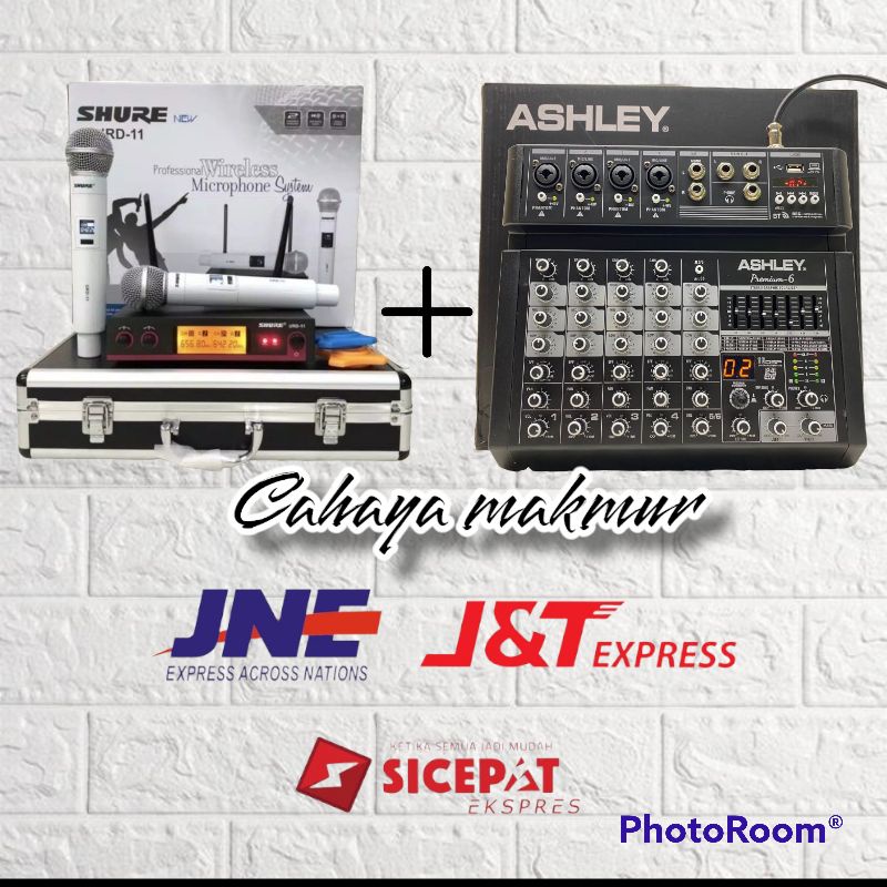 Jual MIXER ASHLEY PREMIUM-6 MIXER 6 CHANNEL + URD 11 Shure URD mic wireless Garansi resmi ...