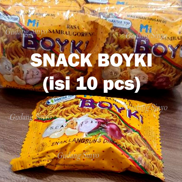 Jual Snack Mie Boyki Rasa Sambal Goreng Isi 10 bungkus | Shopee Indonesia