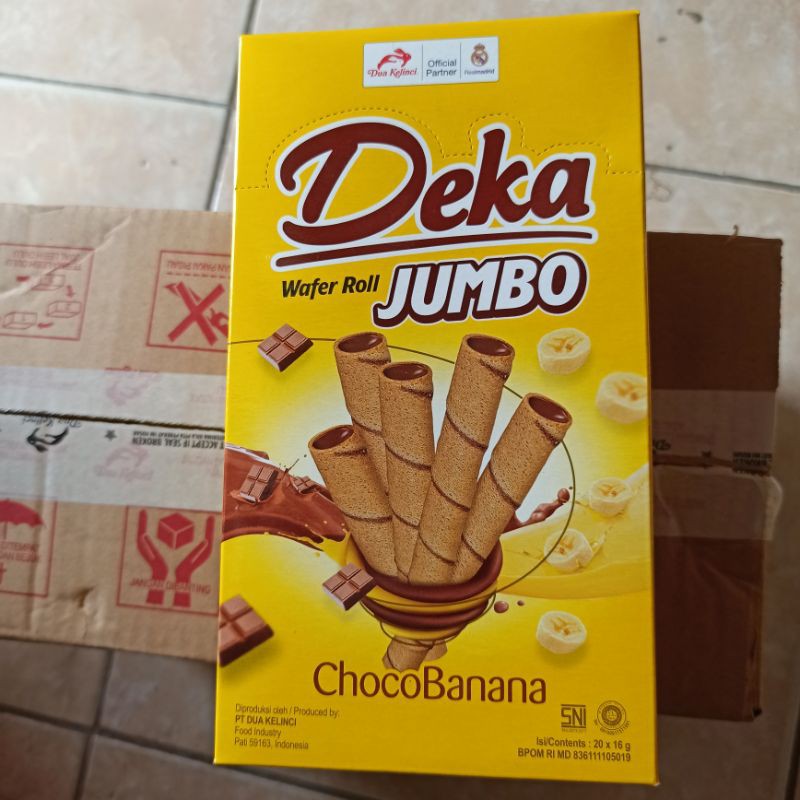 Jual Deka Wafer Roll Jumbo Choco Banana 16g | Shopee Indonesia