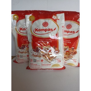 Jual Tepung Terigu Kompas Kemasan 1kg Terigu Kemasan 1 kg Terigu Kompas ...