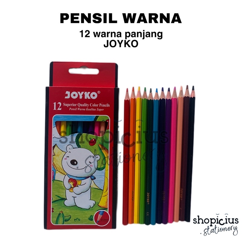 Jual Pensil Warna 12 Joyko Panjang Color Pencil Colour Pencil Shopee