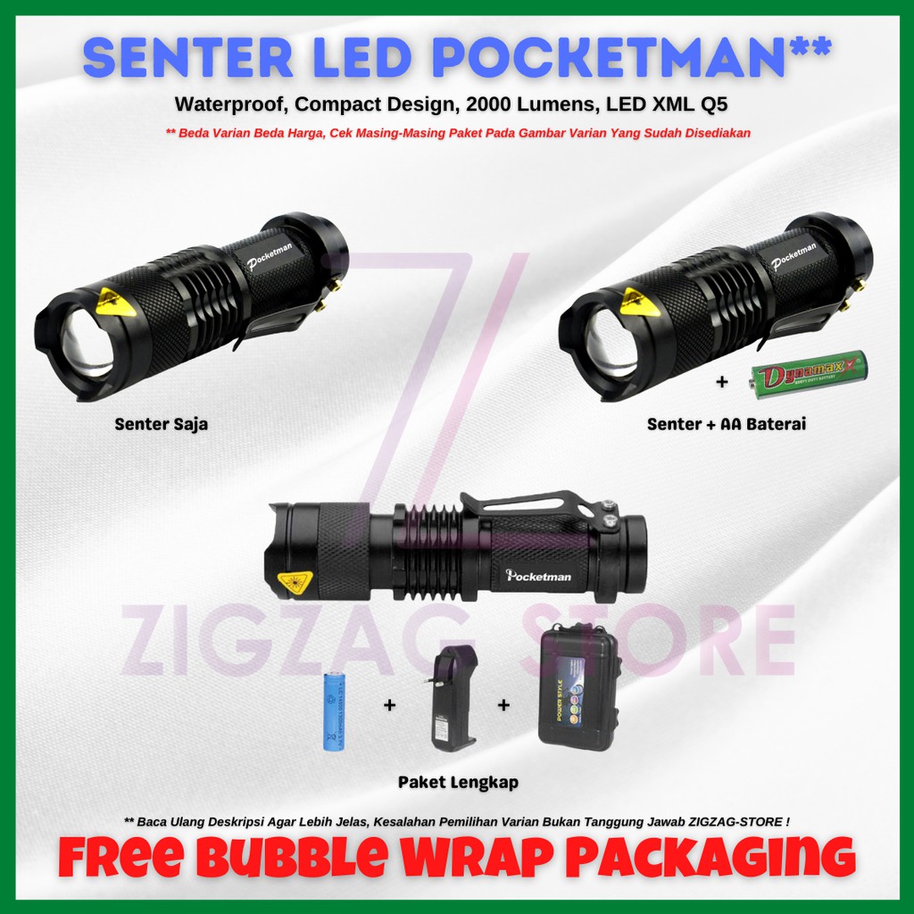 Jual pocketman led flashlight Harga Terbaik & Termurah Desember 2022 ...