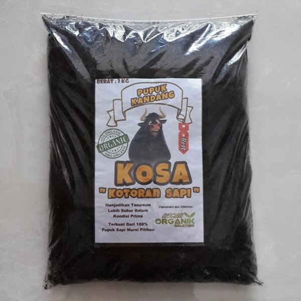 Jual Pupuk Kandang Kotoran Sapi 3kg Pukan Kompos Organik Penyubur ...