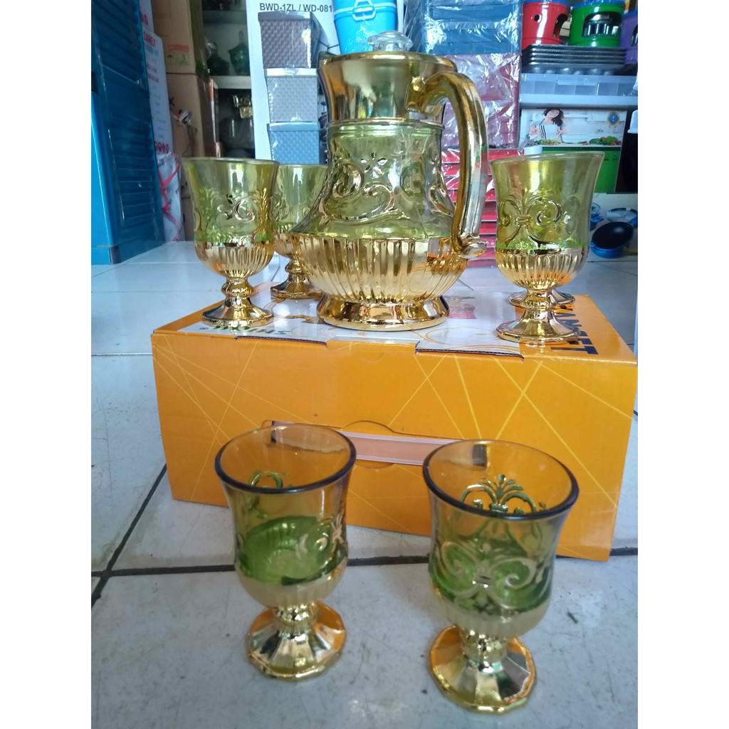 Jual Teko set + Gelas Eskan Set Shinil Mini 7 pcs | Shopee Indonesia