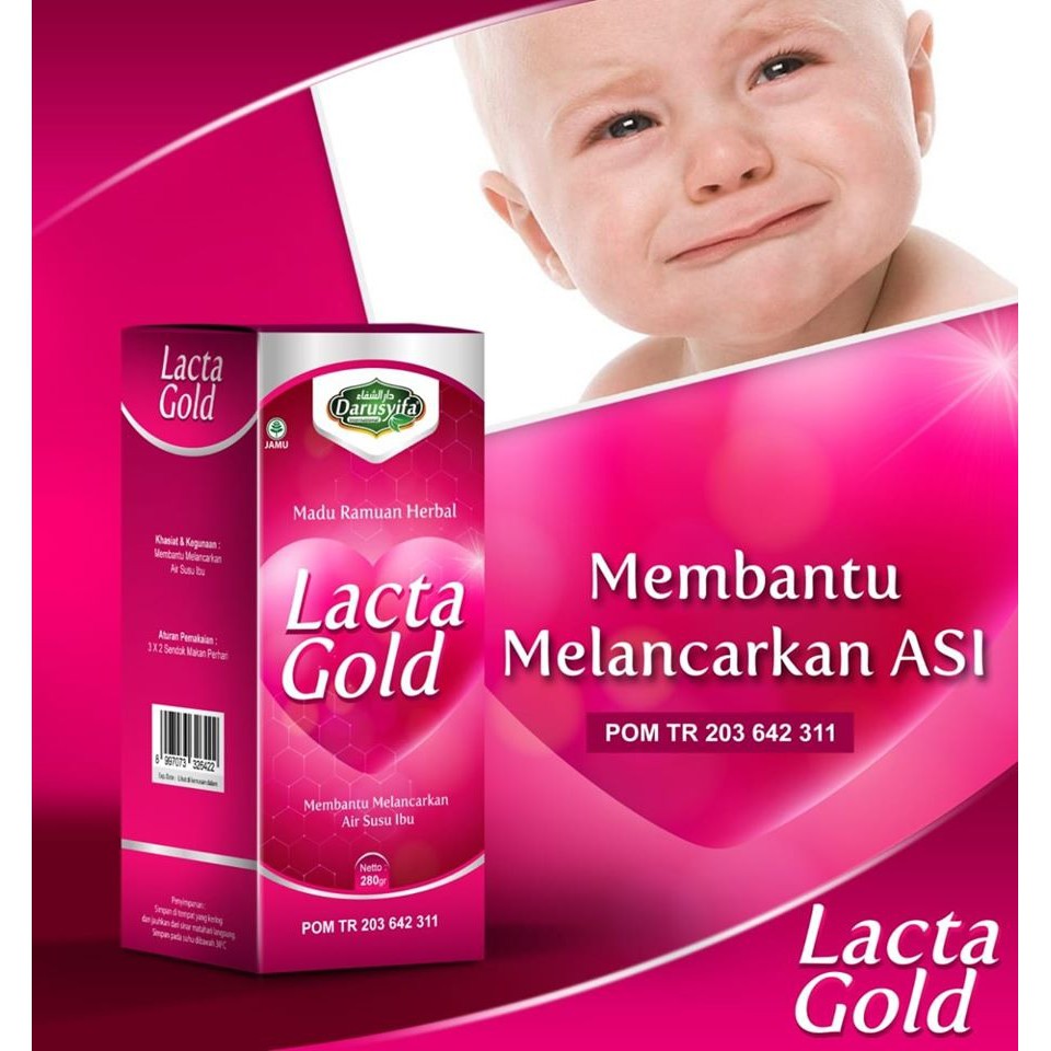 Jual ( Terampuh ) Lacta Gold Madu Asi Booster Darusyifa 280 gr Pelancar ...