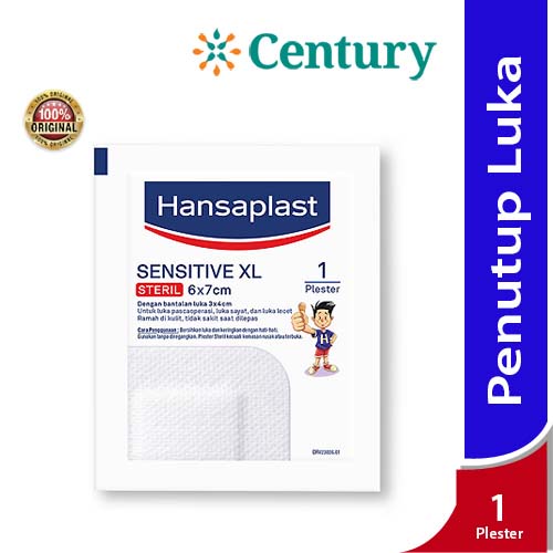 Jual Hansaplast Sensitive Steril XL 6x7cm/ Plester Luka/ Kassa Luka ...