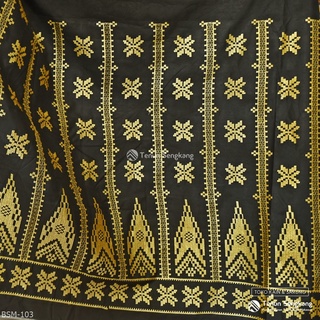 Jual Kain Tenun Sulam Motif Bugis Makassar Hitam - Tenun Sengkang BSM ...
